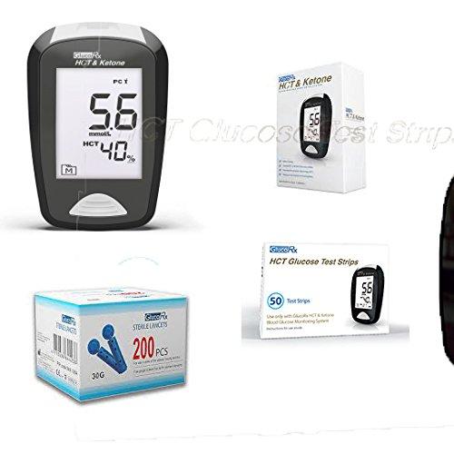 GlucoRx HCT Full Kit - GlucoRx HCT Meter + GlucoRX HCT Ketone 10 Strip ...