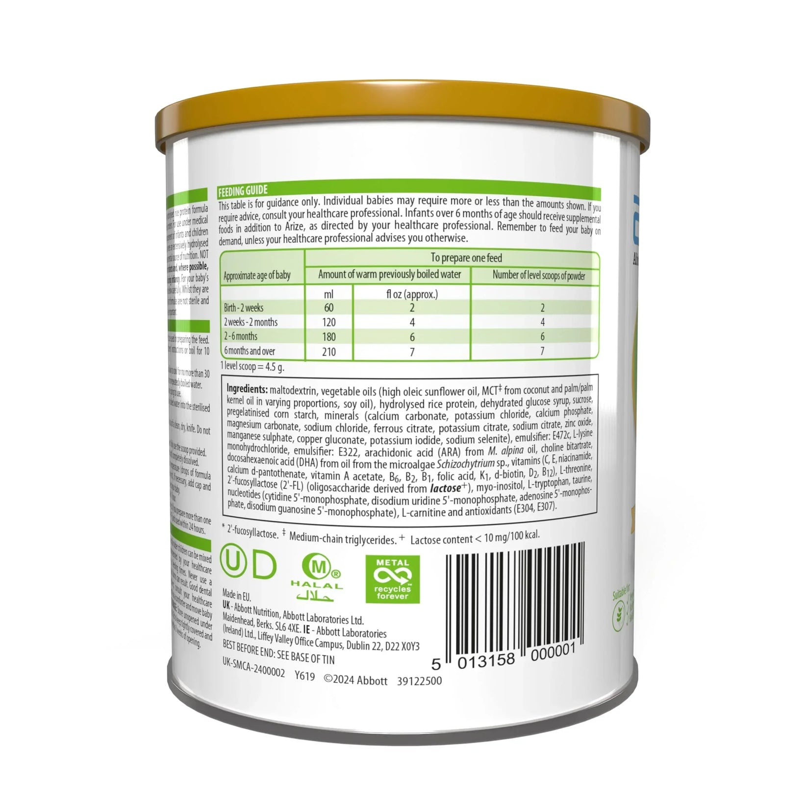 Similac Arize Cows Milk Protein-free Infant Formula 400g – EasyMeds ...