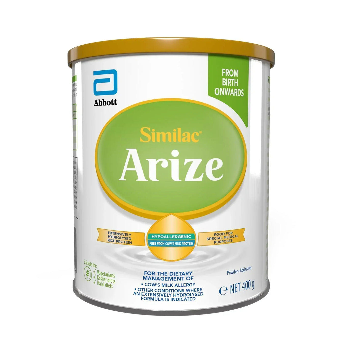 Similac Arize Cows Milk Protein-free Infant Formula 400g – EasyMeds ...