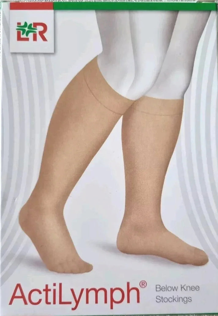 ActiLymph Class 1 Below Knee Closed Toe Compression Stockings ...