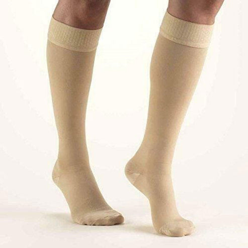Activa Class 1 Below Knee Compression Stockings Sand Small Closed Toe ...