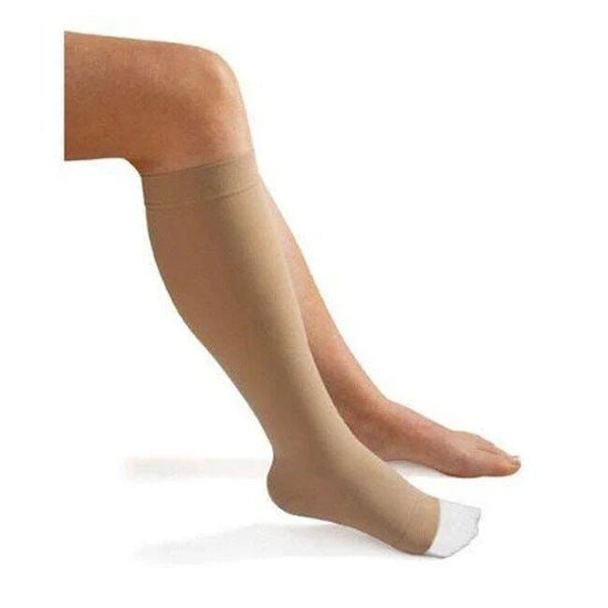 Activa Class 1 Below Knee Compression Stockings Open Toe Sand XL ...