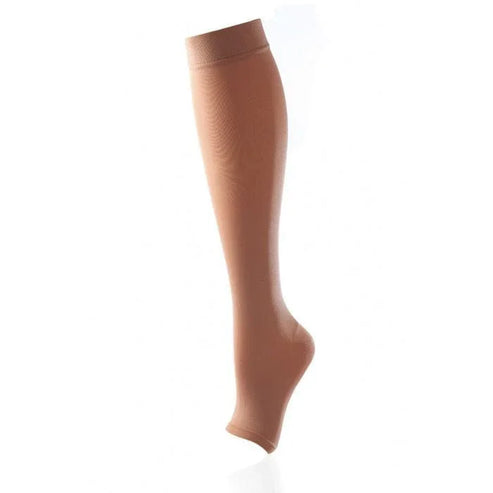 Activa Class 1 Below Knee Compression Stockings Open Toe Sand Small ...