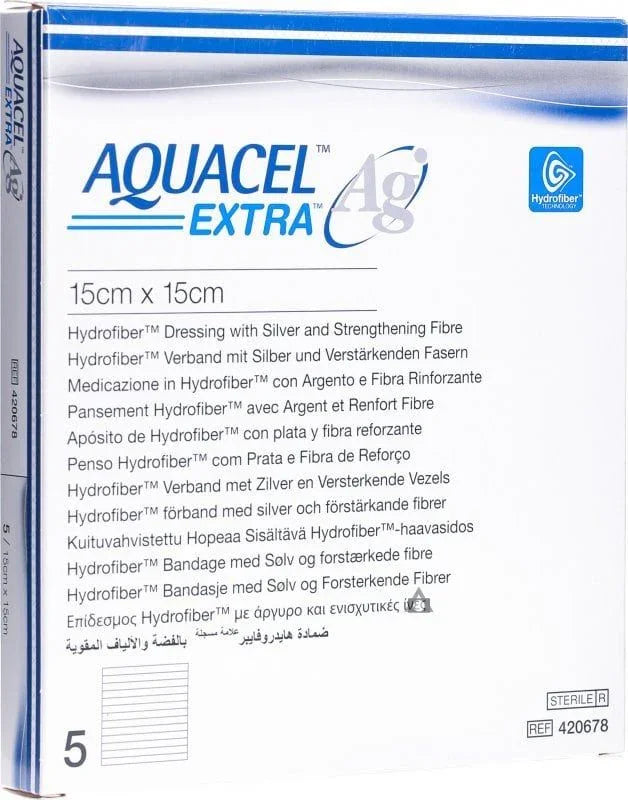 Aquacel AG Extra Silver Wound Dressing 15cm x 15cm x10 | EasyMeds ...