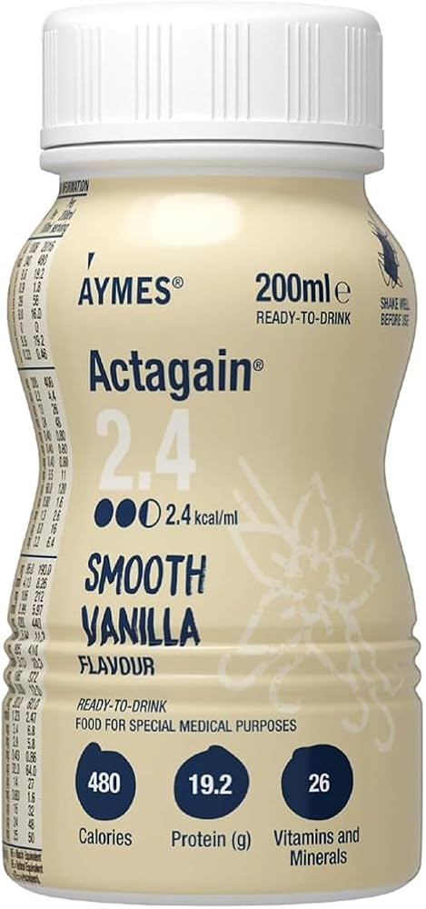 Aymes Actagain 2.4 Daily Nutritional Drink Vanilla 24x250ml – EasyMeds ...