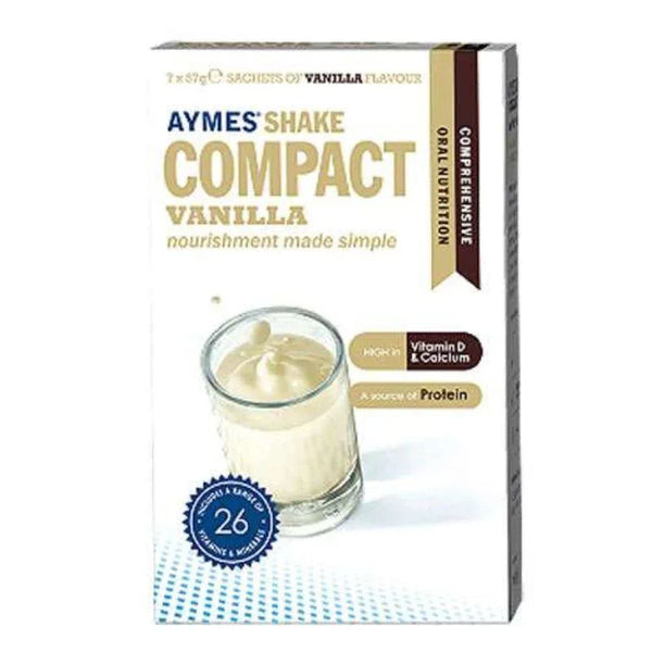 Aymes Compact Vanilla Shake Sachet 57g x 7 | EasyMeds Pharmacy