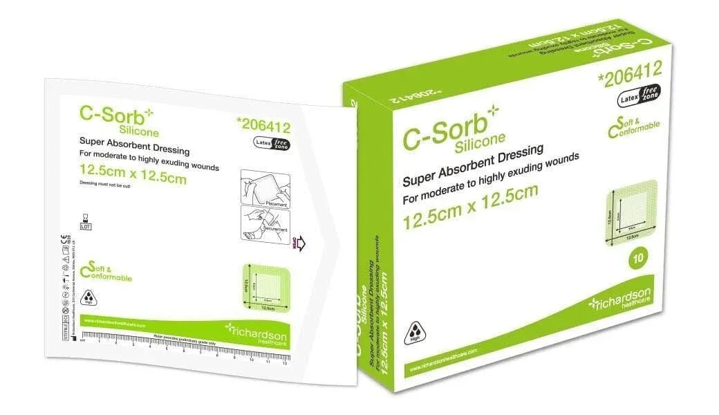 C-Sorb Silicone Super Absorbent Dressing 10cm x 10cm x 10 | EasyMeds ...