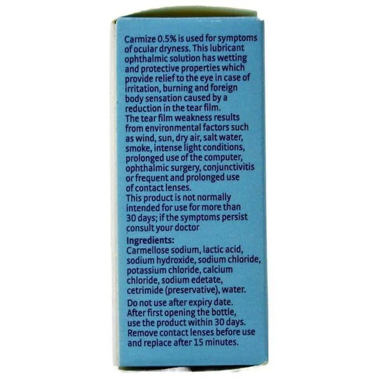 Carmize Carmellose Sodium 0.5% Eye Drops 10ml – EasyMeds Pharmacy
