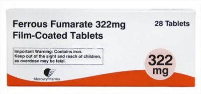 Ferrous Fumarate 322mg Iron Tablets - Packs of 28 - EasyMeds Pharmacy