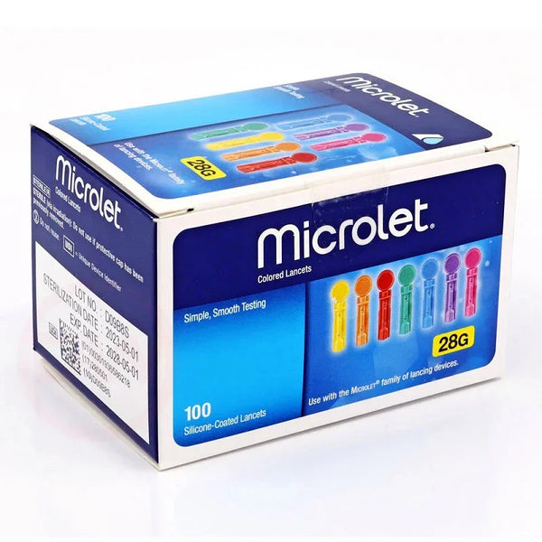 Microlet Lancets 28G Coloured x 100 | EasyMeds Pharmacy