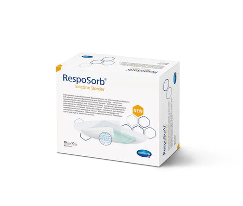 Resposorb/ZETUVIT Plus Silicone Border Wound Dressings 10cm x 10cm x10 ...