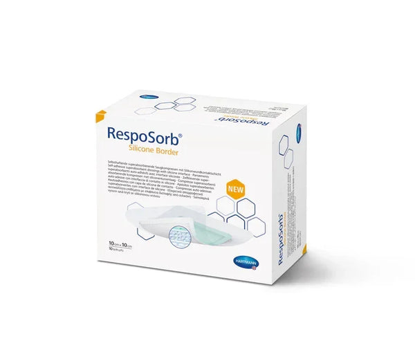 Resposorb/ZETUVIT Plus Silicone Border Wound Dressings 10cm x 10cm x10 ...