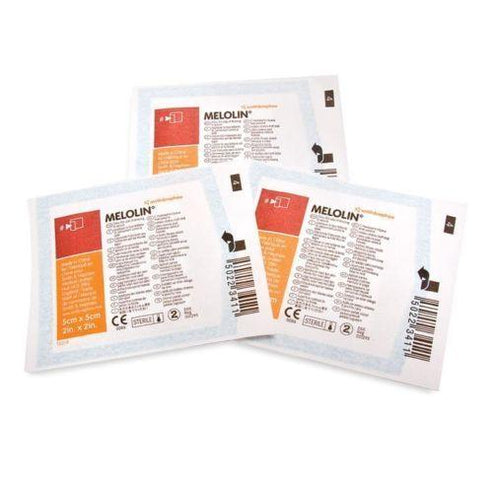 Melolin 5cm x 5cm x 100 Adherent Absorbent Dressing Smith & Nephew ...