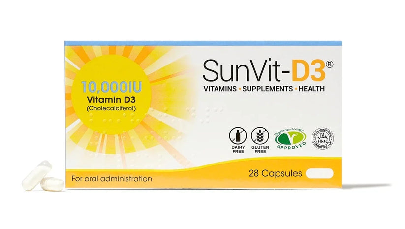 SunVit-D3 10000iu Capsules Vitamin D3 Supplement x 28 – EasyMeds Pharmacy