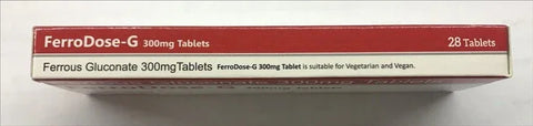 FERRODOSE Ferrous Gluconate Tablets 300mg | Pack of 28