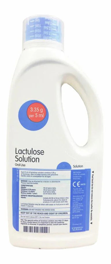 Lactulose Liquid, 3.1-3.7g/5ml Oral Solution 500ml - Laxatives ...