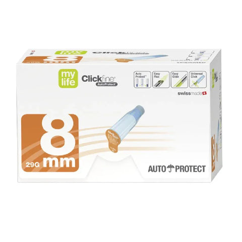Mylife Clickfine Auto Protect Pen Needles 8mm x 100 | EasyMeds Pharmacy