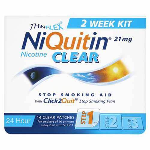 NiQuitin CQ Clear Patches (Step 1) 21mg x 14 | Nicotine Patch ...