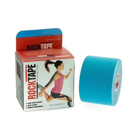 RockTape 5cm x 5m Kinesiology Tape Roll Electric Blue - Muscle Support ...