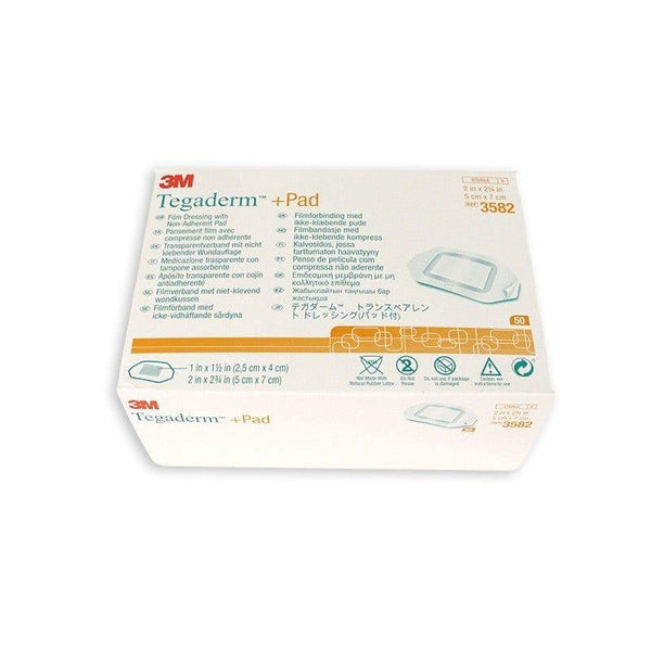TEGADERM + PLUS PAD Film Dressing 5cm x 7cm x50 | EasyMeds Pharmacy