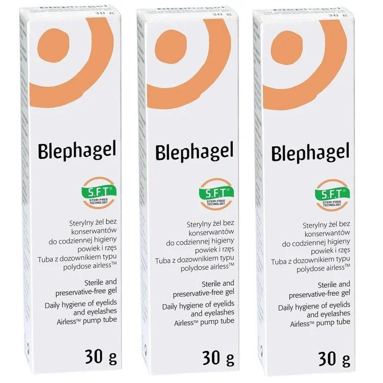 Thea Blephagel Pres. Free Hygiene Eyelids Eyelashes Cleansing Gel 30g x 3